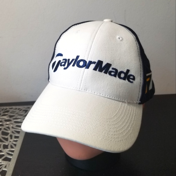TaylorMade | Accessories | Taylormade R7 Golf Hat White Blue Mesh Back ...